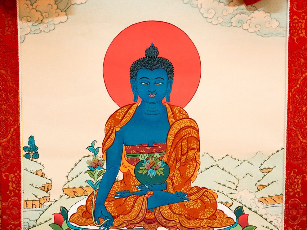 Original Medicine Buddha Thangka - Tibet Shop Sydney
