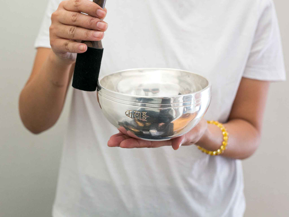 Silver Moon Singing Bowl - Base Note G4 (381 Hz) - Tibet Shop Sydney