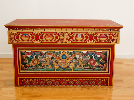 Tibetan Folding Table - Phoenix and Treasure